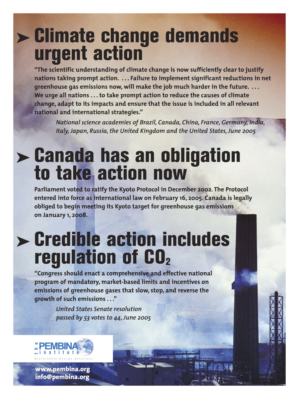 Climate Change Needs Urgent Action | Publications | Pembina Institute Climate Change Needs Urgent Action | Publications | Pembina Institute