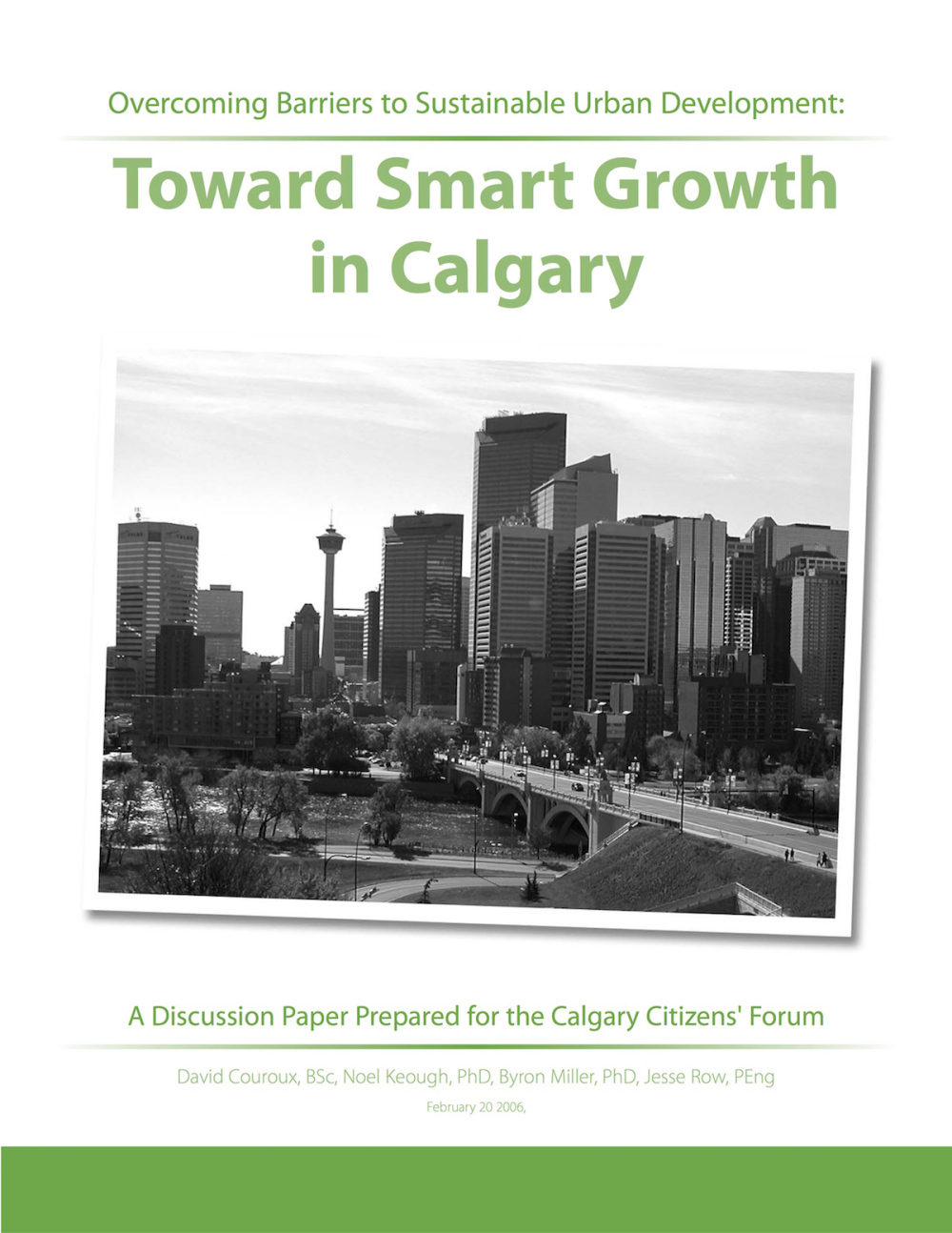Toward Smart Growth in Calgary | Publications | Pembina Institute