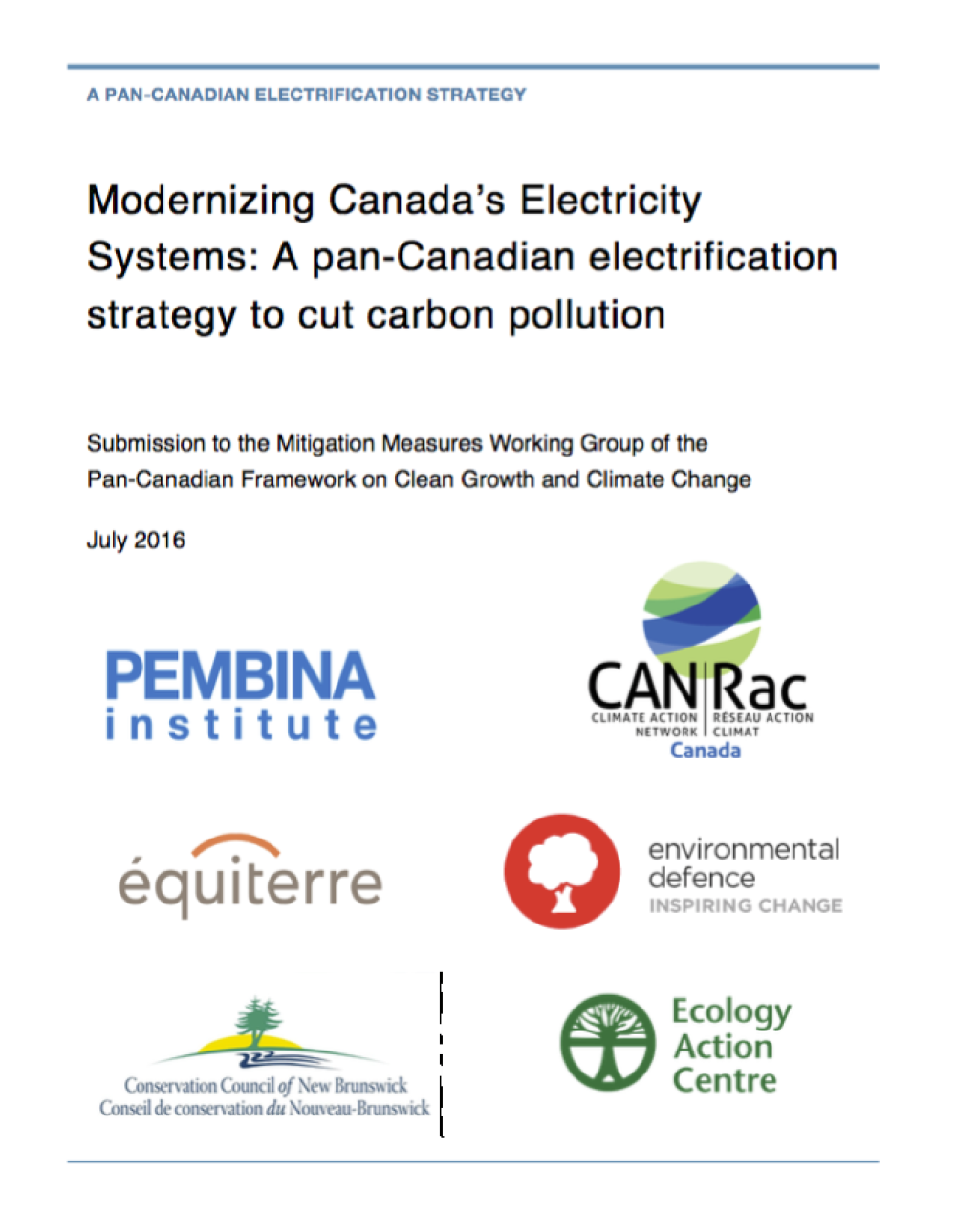 Modernizing Canada’s electricity systems | Pembina Institute
