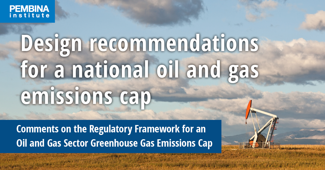 Design recommendations: national oil and gas emissions cap