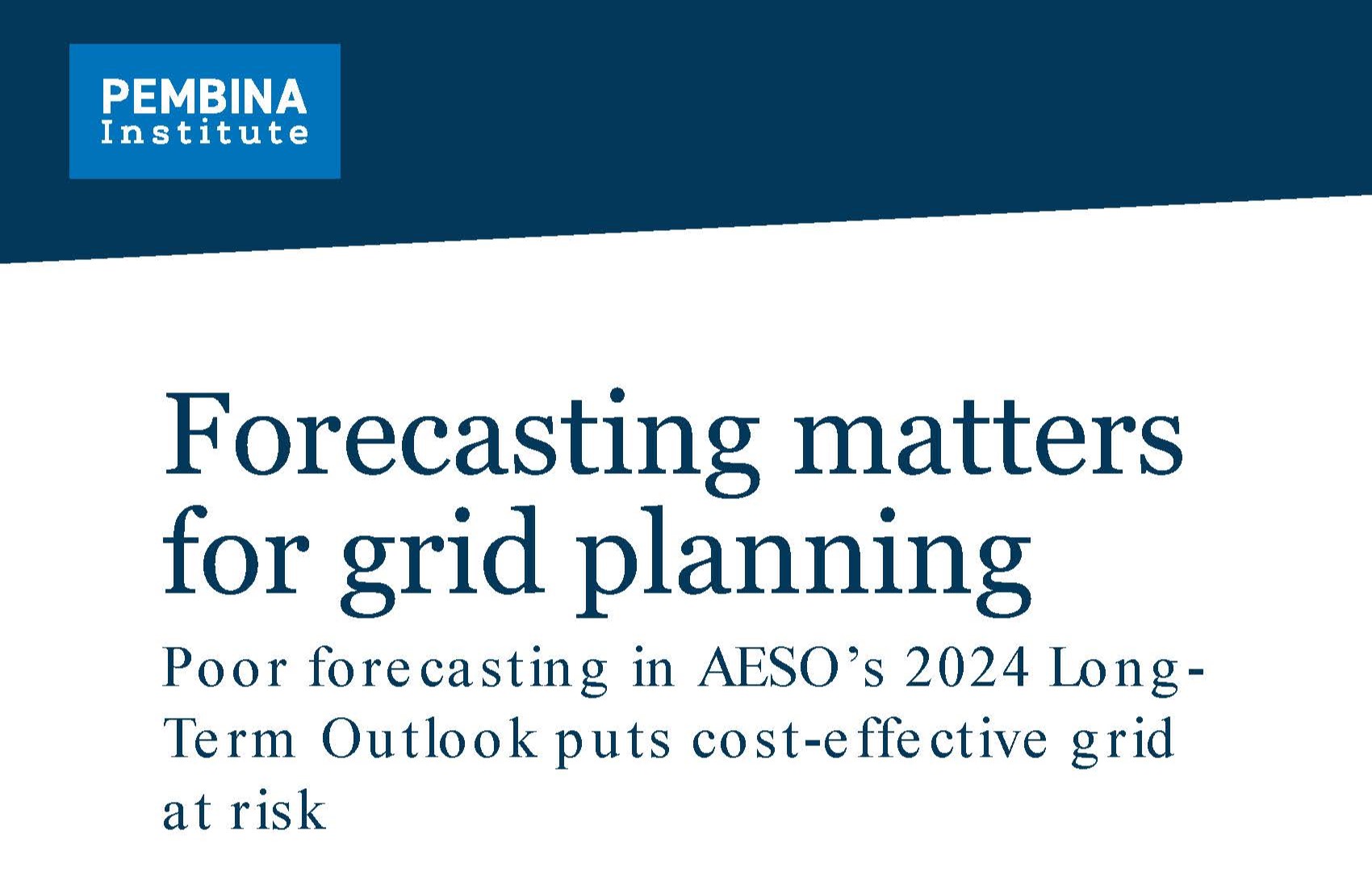 Forecasting matters for grid planning | Pembina Institute
