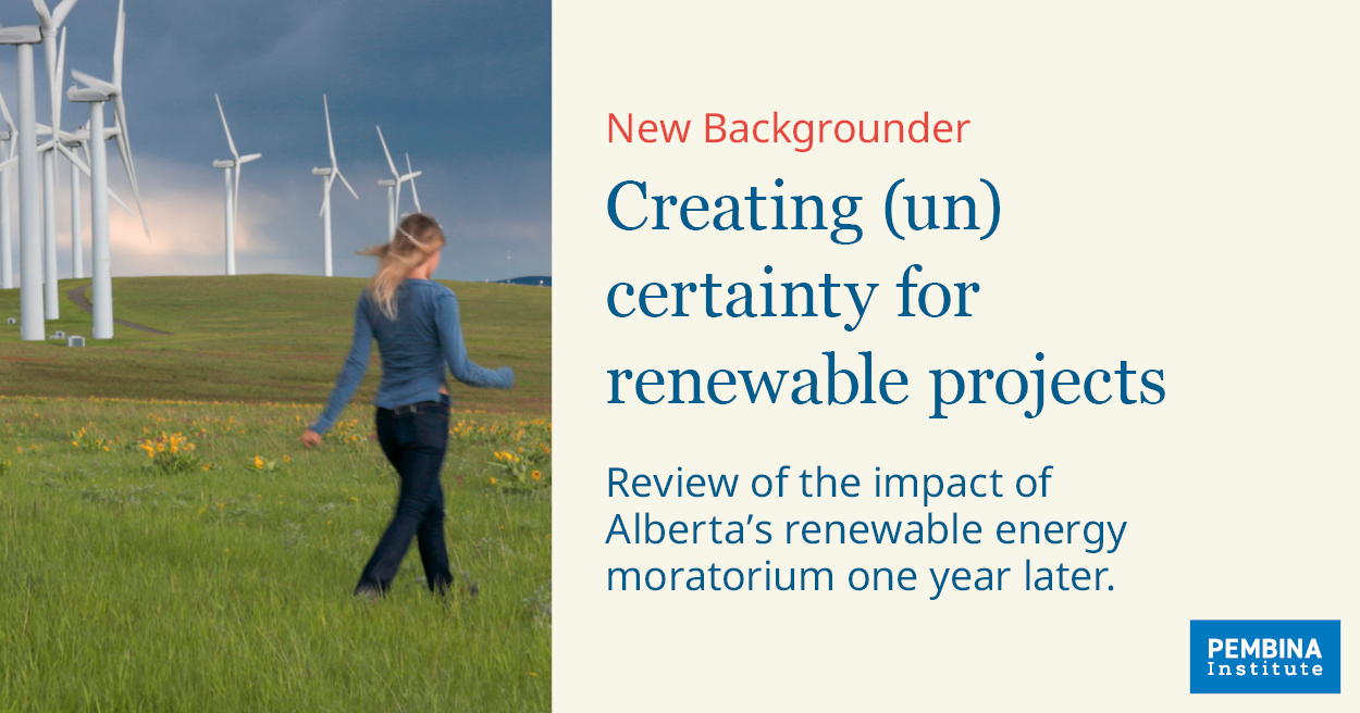 Creating (Un)certainty for Renewable Projects | Pembina Institute