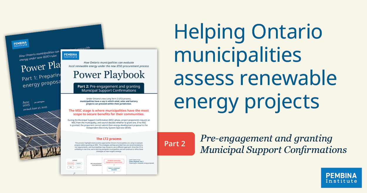 Power Playbook | Pembina Institute