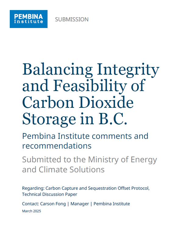 Balancing Integrity and Feasibility of Carbon Dioxide Storage in B.C ...