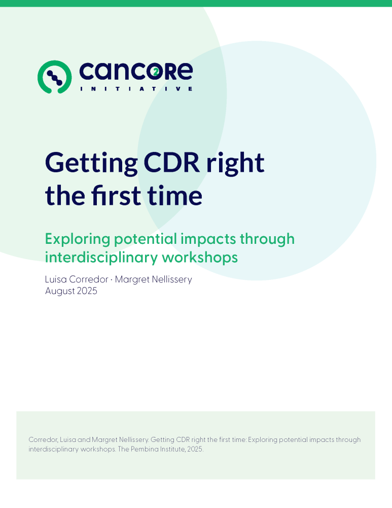 Getting CDR right the first time | Pembina Institute