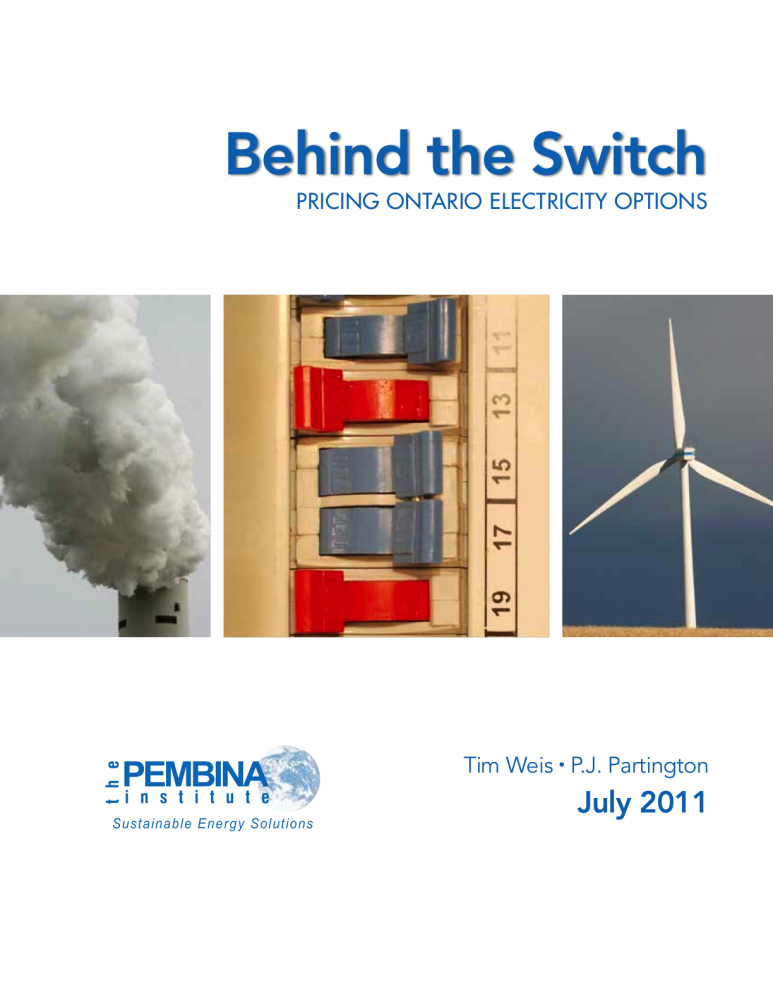Behind the switch: pricing Ontario electricity options