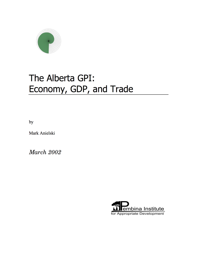 Economy, GPI and Trade | Pembina Institute