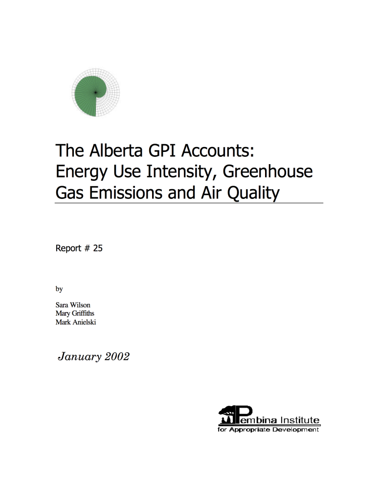 Energy Use Intensity, GHG and Air Quality | Pembina Institute