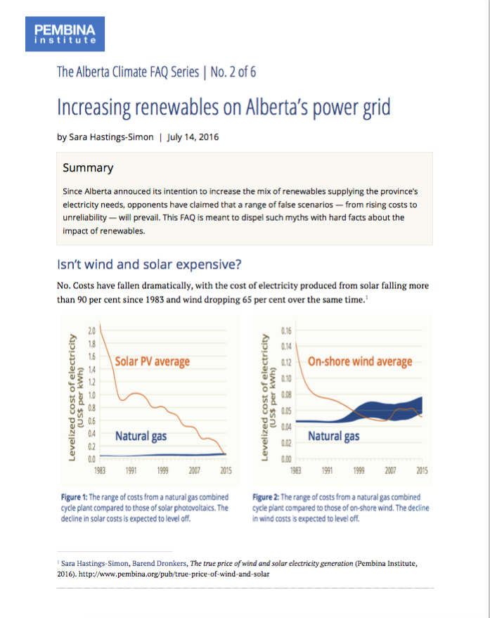 Increasing renewables on Alberta’s power grid