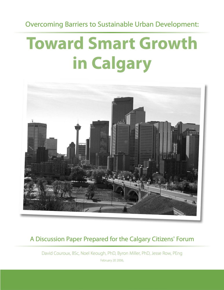 Toward Smart Growth in Calgary | Pembina Institute